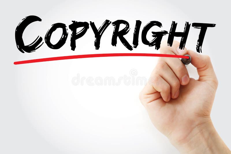 Hand Writing Copyright with Red Marker, Business Concept Stock Photo ...