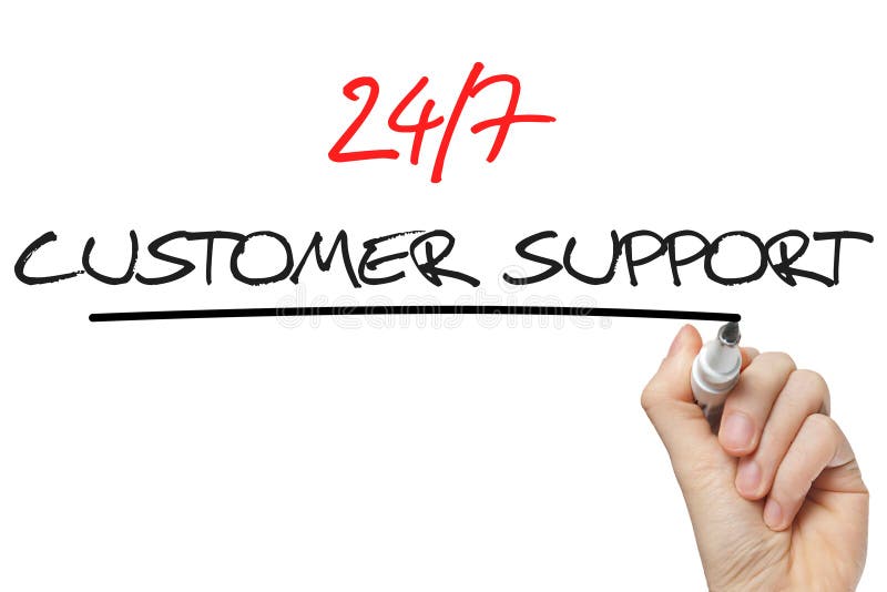 Hand Writing 24 7 Customer Support Stock Photo - Image of guidance ...