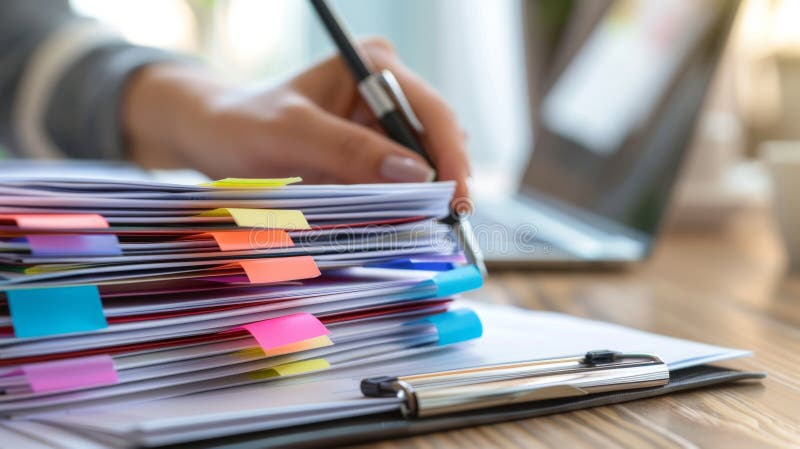 The Organized Office Desk.AI Generated Image Stock Illustration ...