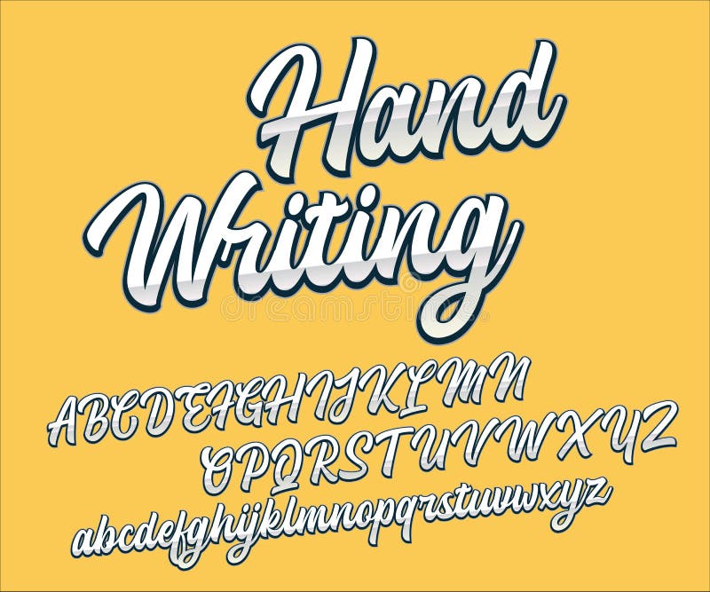 Hand Writing Editable Text Effect and Text Style Alphabets in Graphic ...