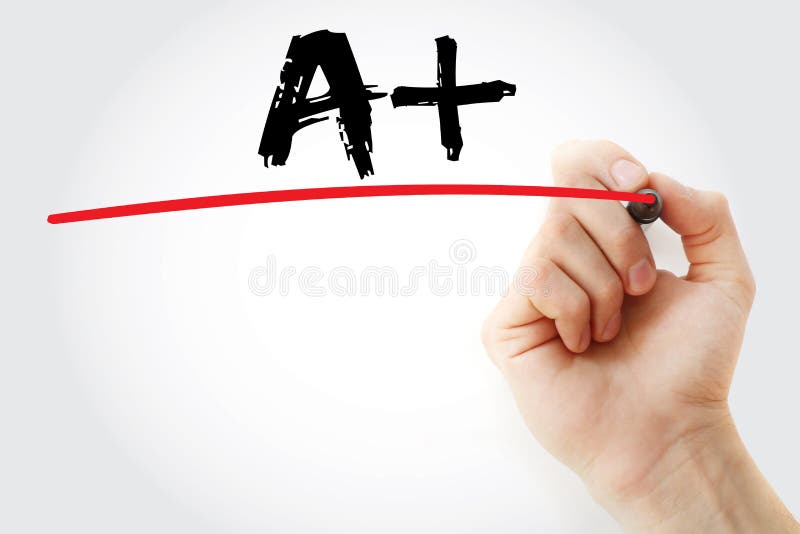 Rating a plus stock photo. Image of golden, message, equities - 22273676