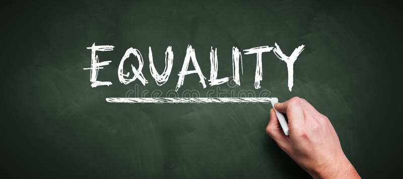 Hand is Writing EQUALITY on a Chalkboard Stock Photo - Image of lawful ...