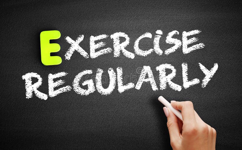 Hand Writing Exercise Regularly on Blackboard, Concept Background Stock ...