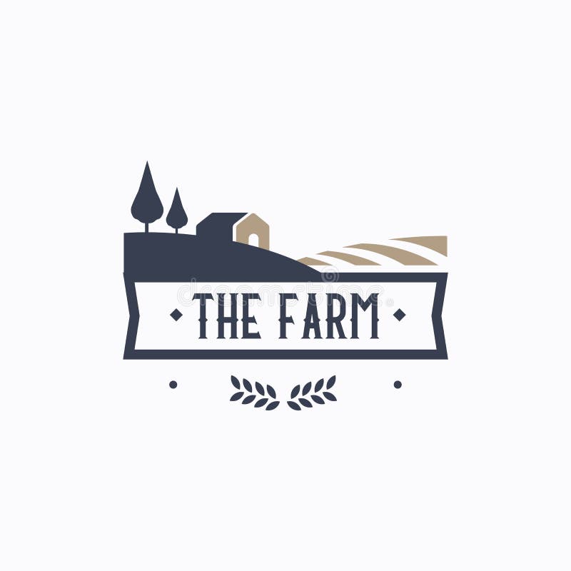 Hand Writing Farm House Vintage or Retro Logo Stock Vector ...