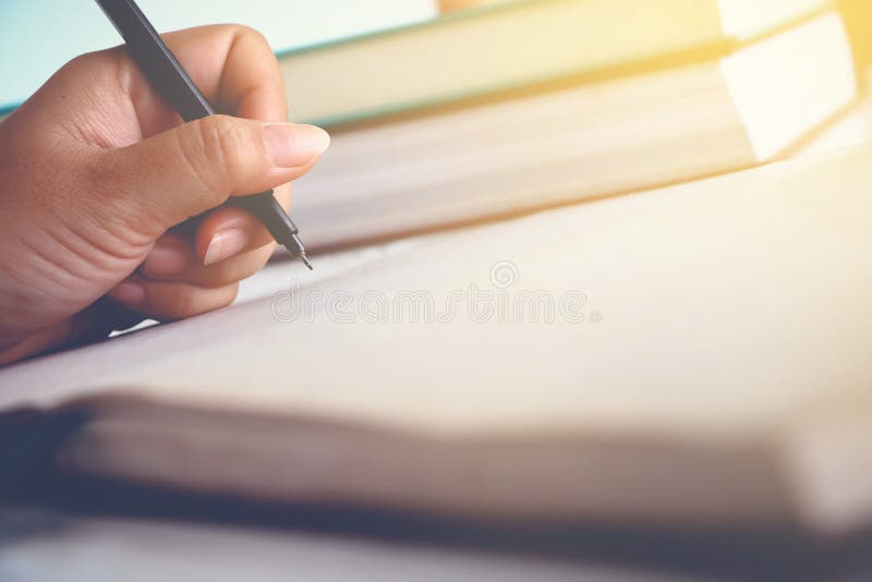 Hand Writing on Paper Background Stock Image - Image of drawing, draw ...