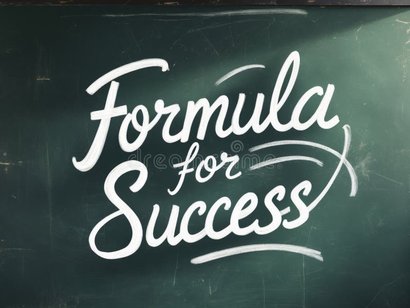 Hand Writing Formula for Success on Blackboard Stock Photo - Image of ...