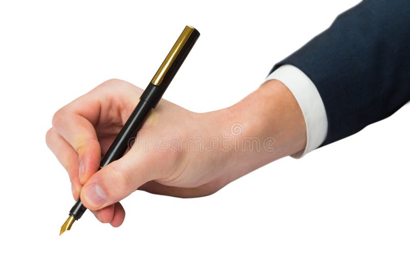Hand Holding Fountain Pen Side View Stock Photos - Free & Royalty-Free ...