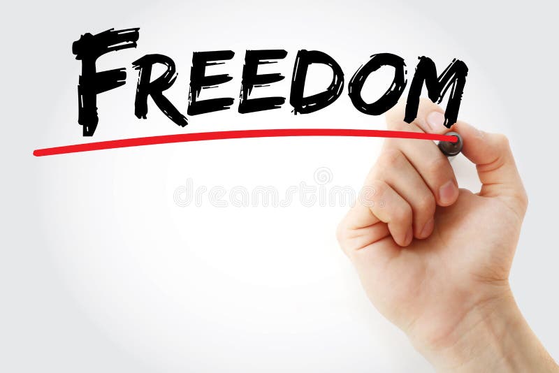 Hand Writing Freedom with Marker, Business Concept Stock Image - Image ... Hand Writing Freedom with Marker, Business Concept Stock Image - Image ...