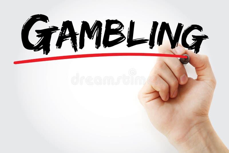Hand Writing Gambling with Marker Stock Photo - Image of game ...