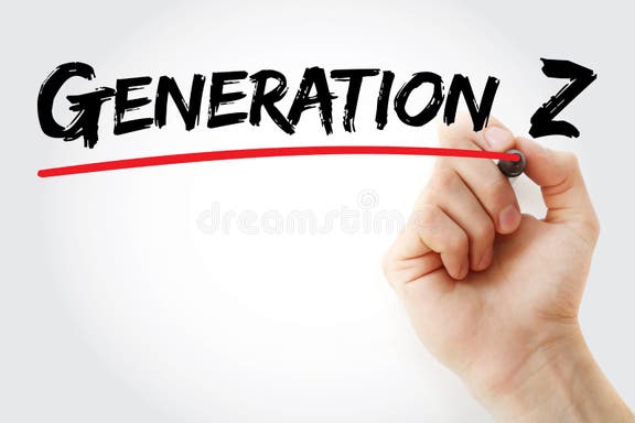 Hand Writing Generation Z with Marker, Concept Background Stock Photo ...