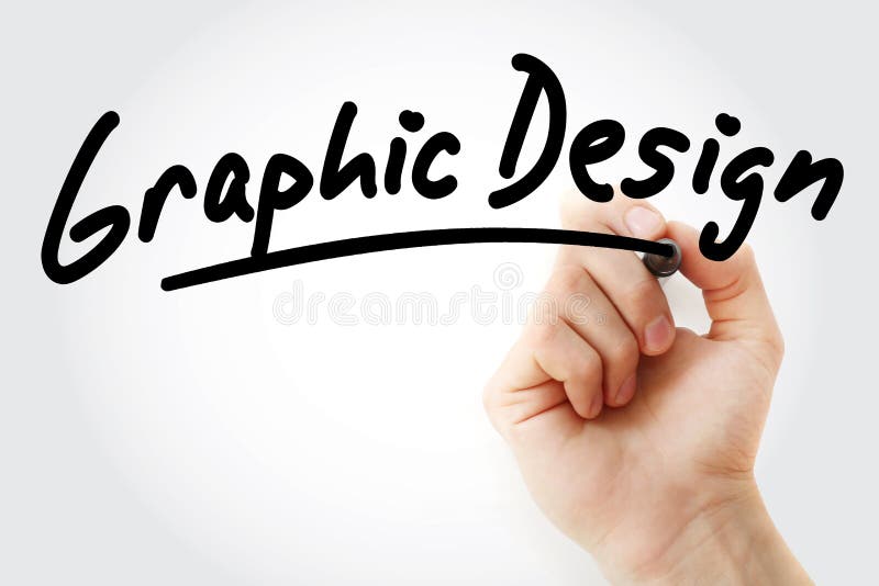Hand Writing Graphic Design with Marker Stock Photo - Image of media ...