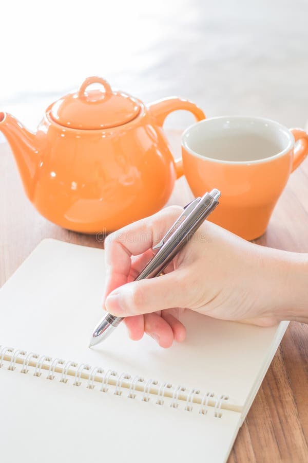 Hand Writing on Green Read Note Paper Stock Image - Image of ...