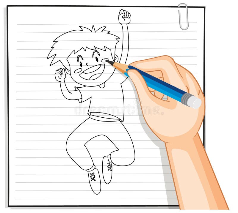 Young Smiling Man Writing Stock Illustrations – 360 Young Smiling Man ...