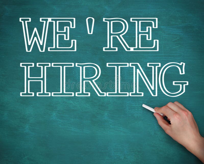 Now Hiring Green Road Sign Against Sky Stock Image - Image of guidepost ...