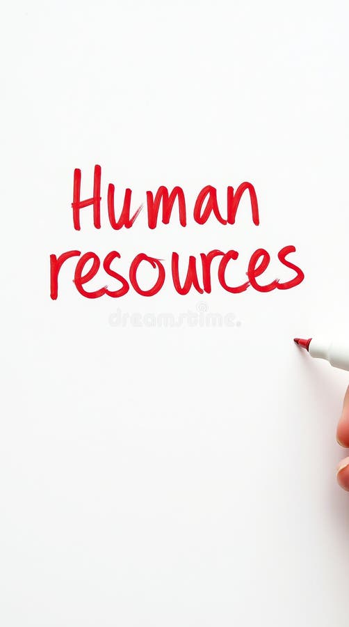 Hand Writing Human Resources with Red Marker on White Paper Stock Photo ...