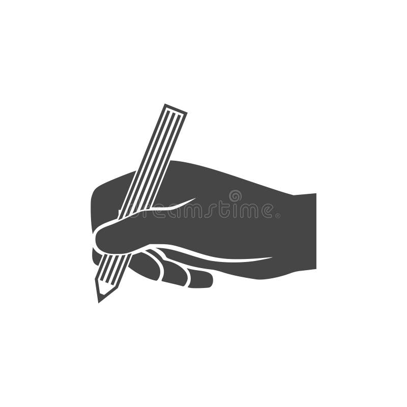 Hand Writing Icon, Simple Vector Stock Illustration - Illustration of ...