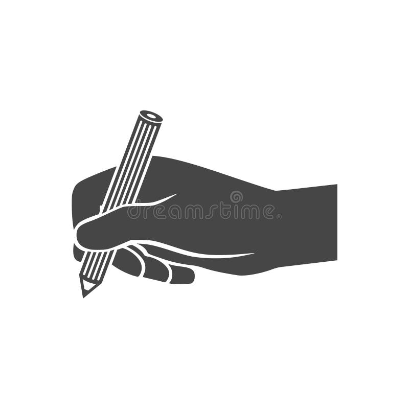 Black Hand Writing Logo, Handwriting Icon Stock Vector - Illustration ...