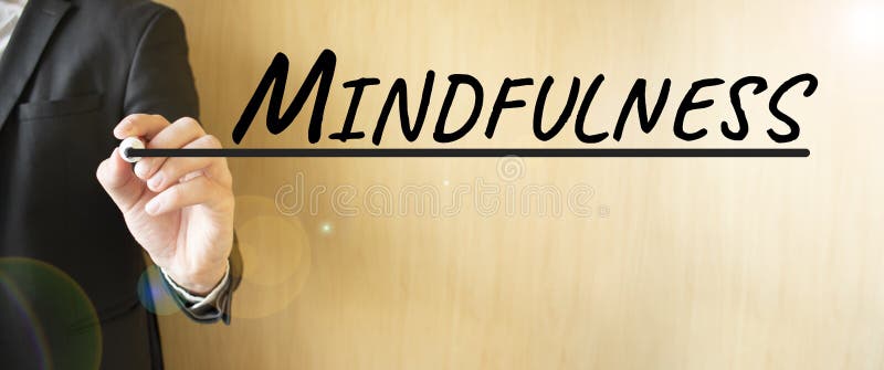 Hand Writing Inscription Mindfulness, with Marker,business Concept ...