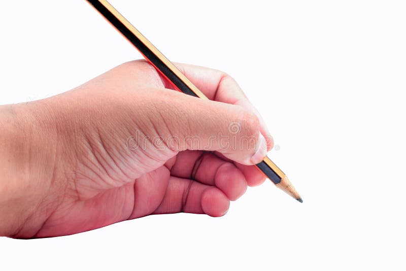 Pencil in hand writing stock image. Image of personal - 50547539