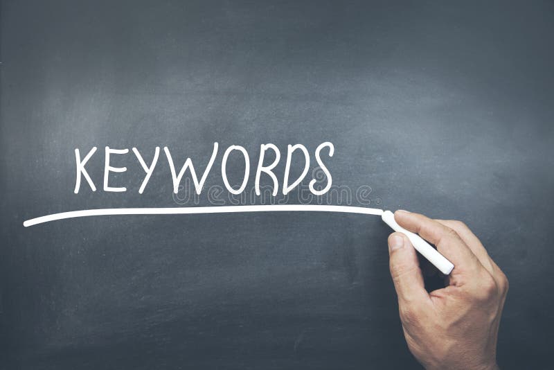Hand Writing Keywords with Red Marker Stock Photo - Image of concept ...