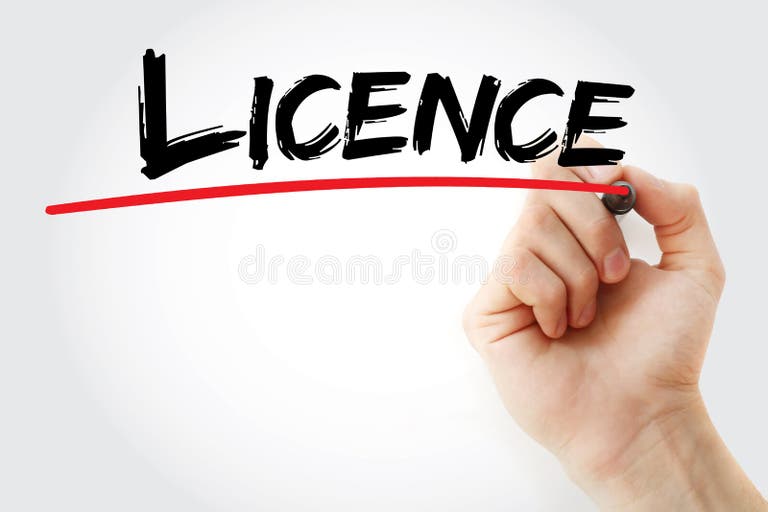 Hand Writing Licence with Marker Stock Photo - Image of show, marker ...
