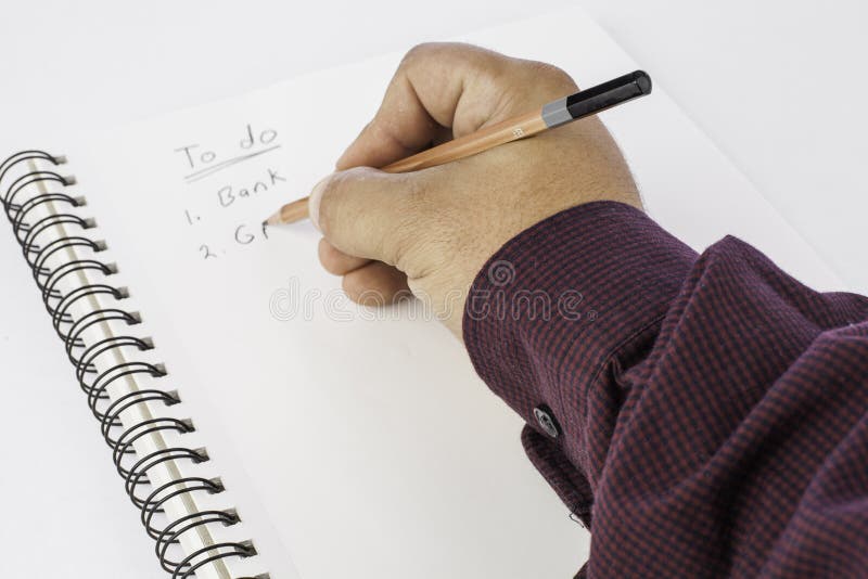 Hand writing list stock image. Image of business, hand - 28209909