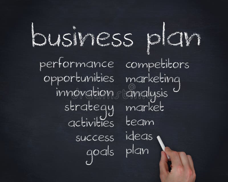 Hand Writing a List of Business Terms Stock Photo - Image of digitally ...