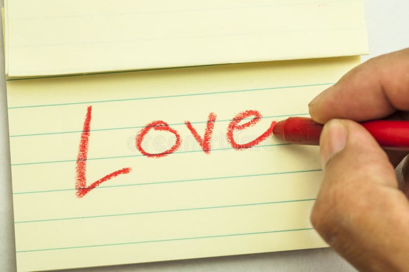 Hand writing love note stock image. Image of blank, human - 27018183