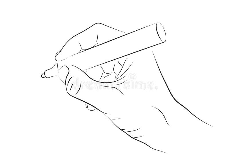 How To Draw Step-wise Imaginary Sketch of a Hand Writing with a Pen ...