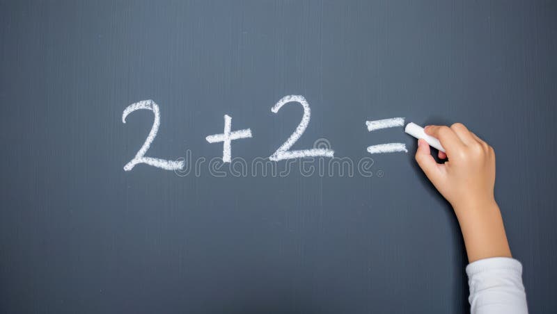 Hand Writing Math Equation on Blackboard Stock Photo - Image of ...
