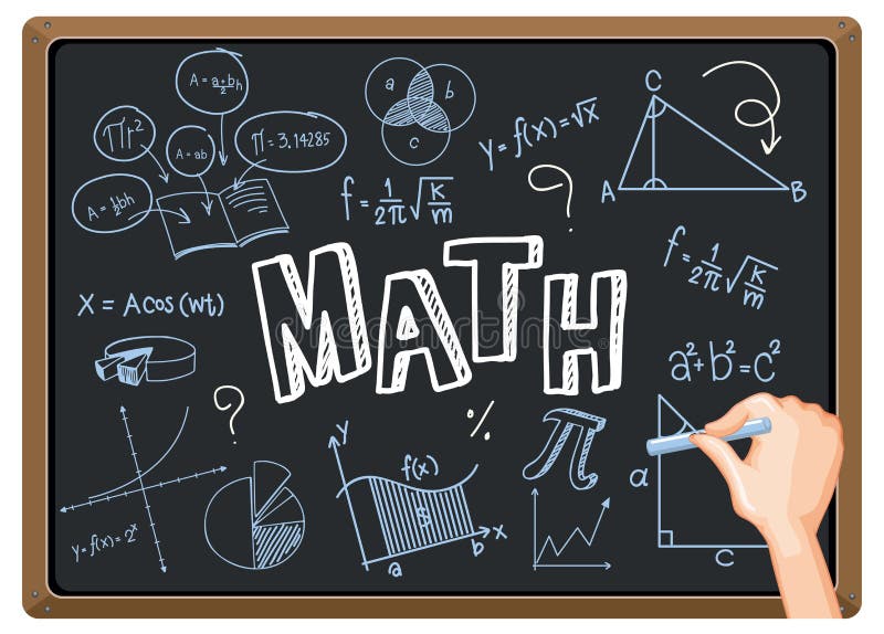 Math Formula on Blackboard Isolated Stock Vector - Illustration of ...
