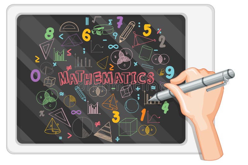 Hand Writing Math Formula on Blackboard Stock Vector - Illustration of ...