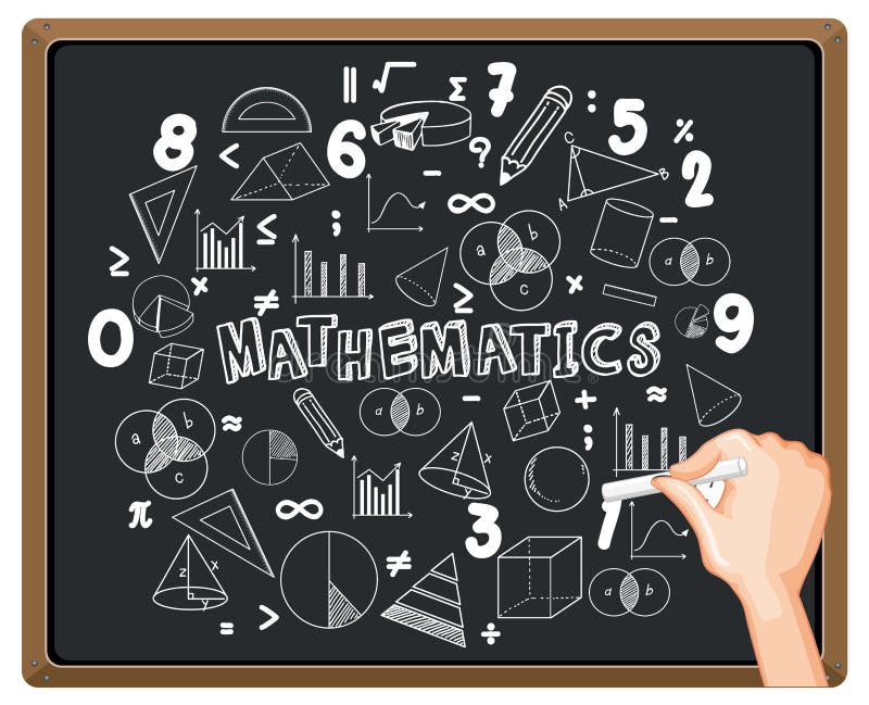 Hand Writing Math Formula on Blackboard Stock Vector - Illustration of ...