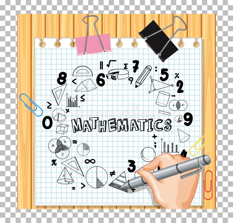 Hand Writing Math Formula on Wood Board Stock Vector - Illustration of ...
