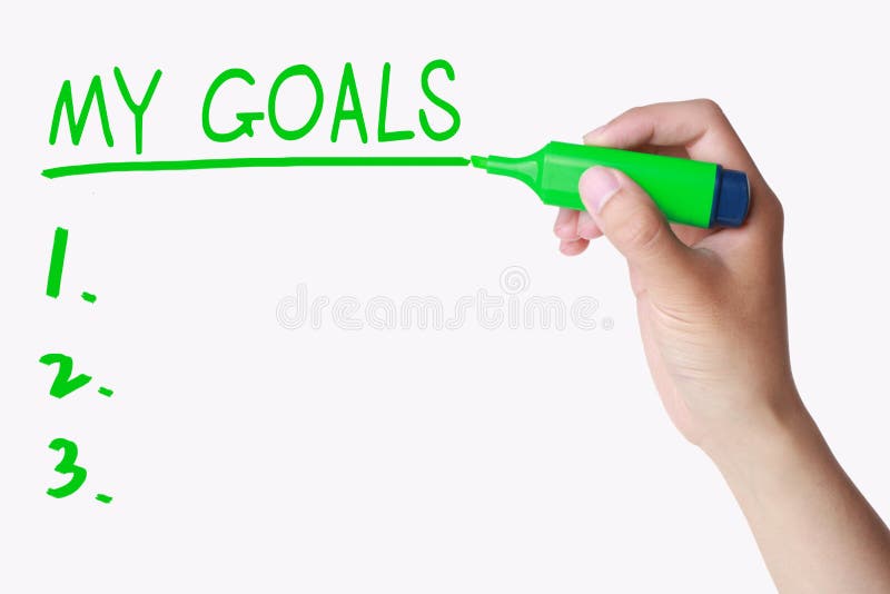 Hand Writing My GOALS on Whiteboard Stock Photo - Image of copy ...