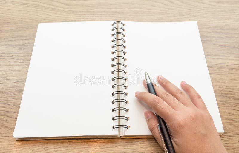 Hand writing on notebook stock image. Image of hand, work - 63995503