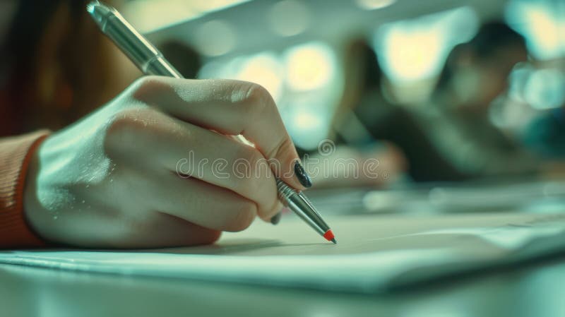 The Hand Writing Notes.AI Generated Image Stock Image - Image of hand ...