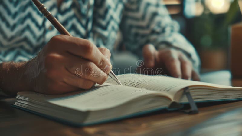 The Hand Writing Notes.AI Generated Image Stock Image - Image of ...