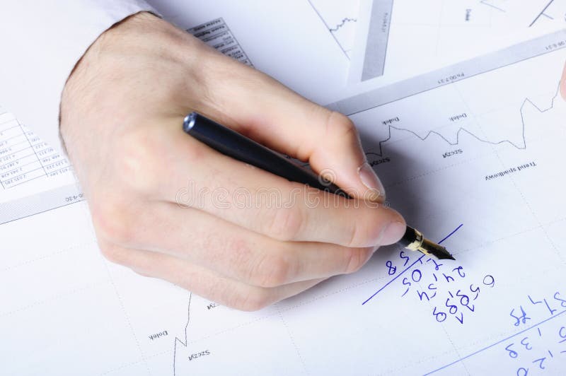 Hand writing a numbers stock photo. Image of management - 24797378