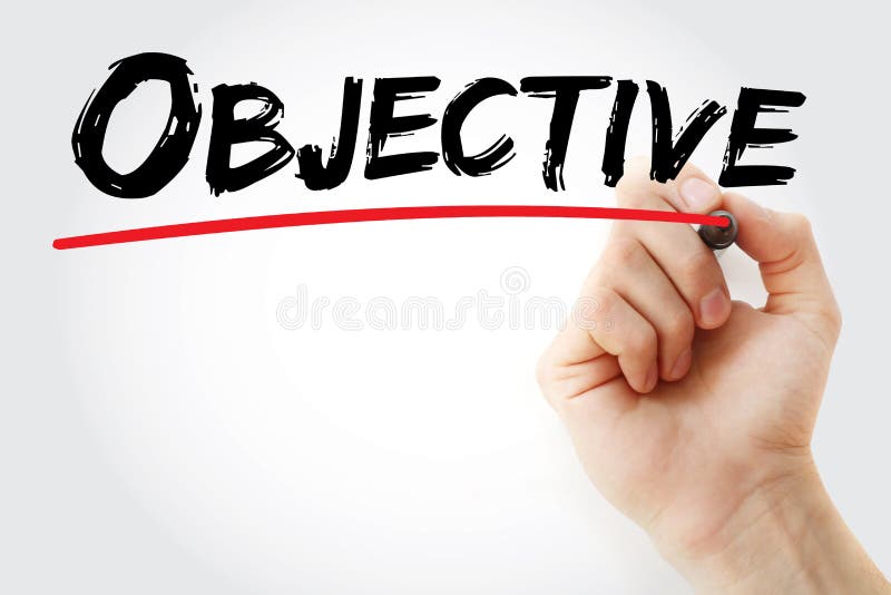 Hand Writing Objective with Marker, Business Concept Stock Photo ...