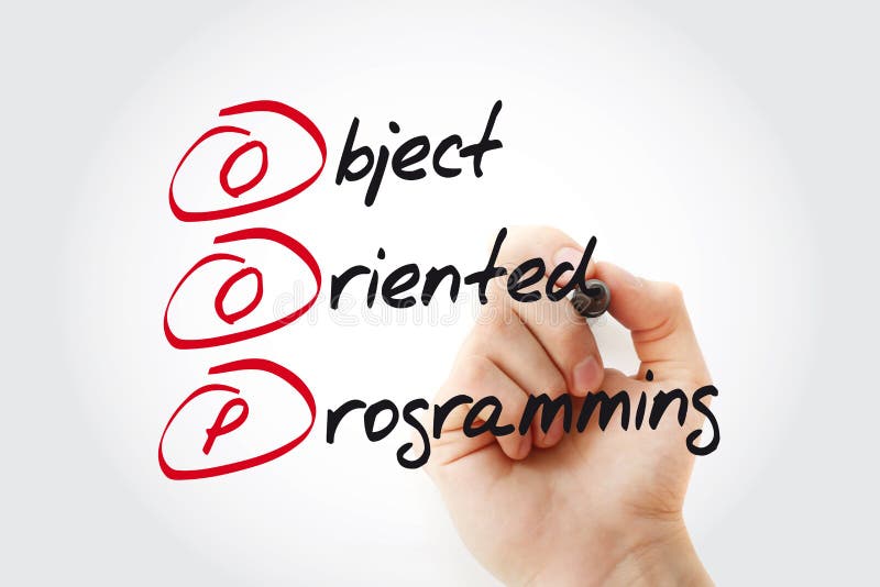 OOP - Object Oriented Programming Acronym Stock Image - Image of java ...