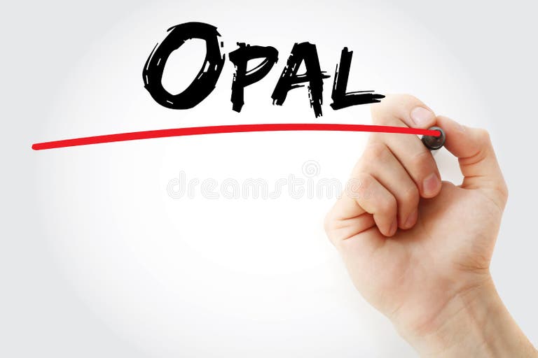 Hand Writing Opal with Marker, Concept Background Stock Image - Image ...