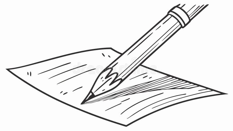 Hand Writing on Paper with Pencil, Education Vector, Vector Design ...