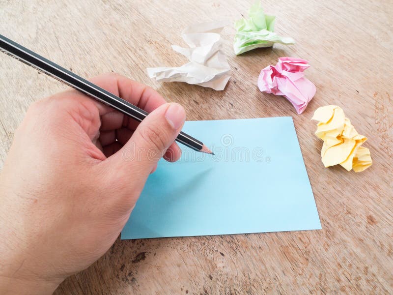A Hand writing stock photo. Image of trash, environment - 43987104
