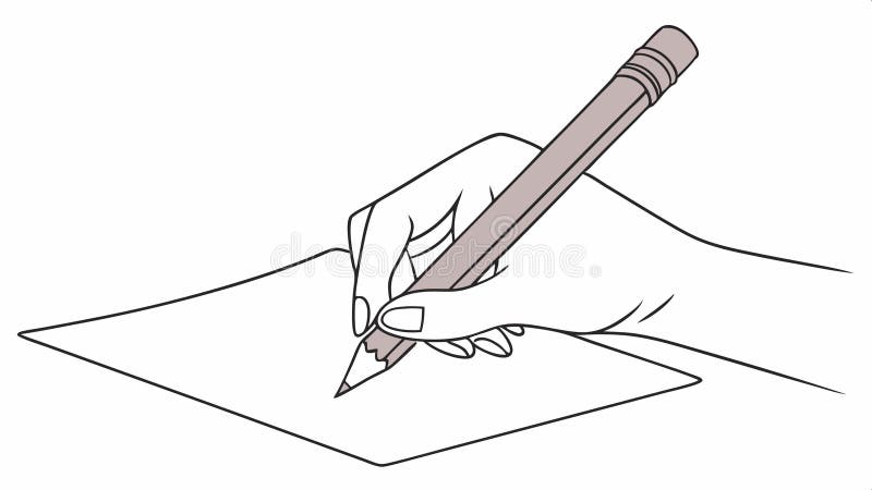 Hand Writing with Pen on a Document, Signing and Filling Forms Graphic ...