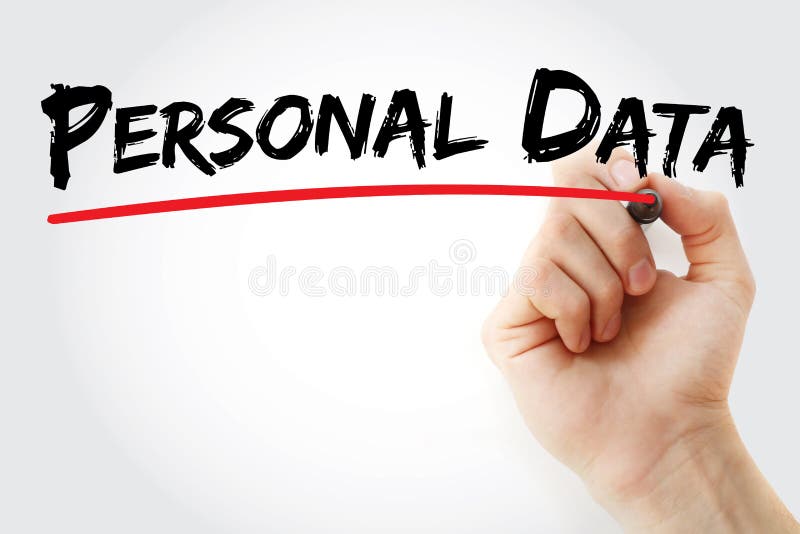 Hand Writing Personal Data with Marker, Concept Background Stock Photo ...
