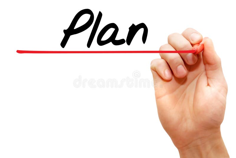 Hand Writing Plan, Business Concept Stock Image - Image of goal ...