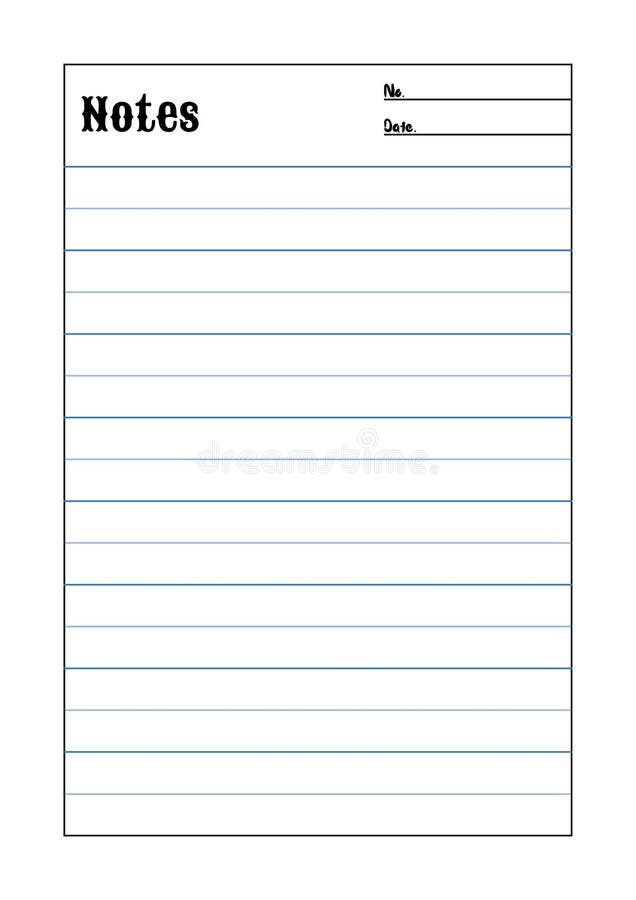 "Hand Writing Practise Lined Pages Stock Illustration - Illustration of ...