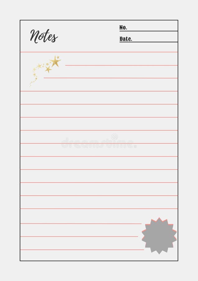 "Hand Writing Practise Lined Pages Stock Illustration - Illustration of ...