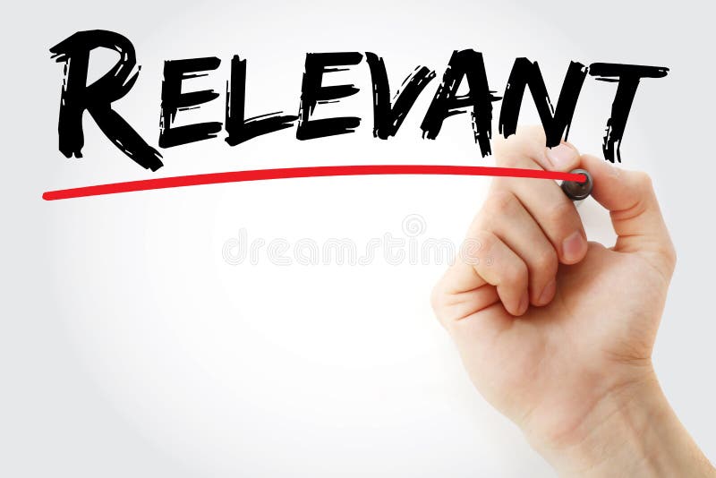 Hand Writing Relevant with Marker, Concept Background Stock Image ...